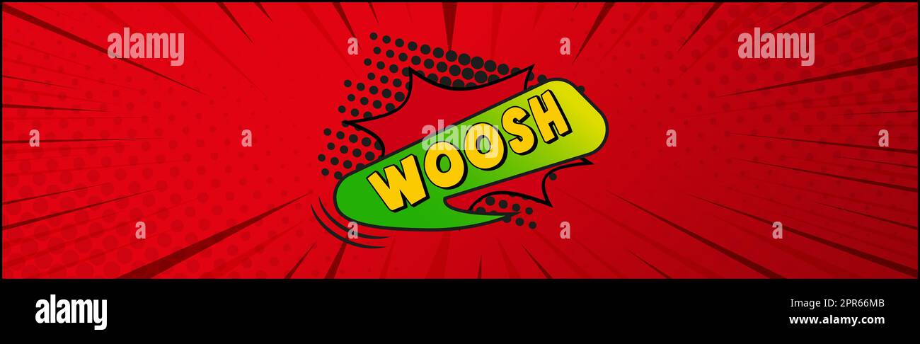 Comic lettering WOOSH on white background - Vector illustration Stock ...