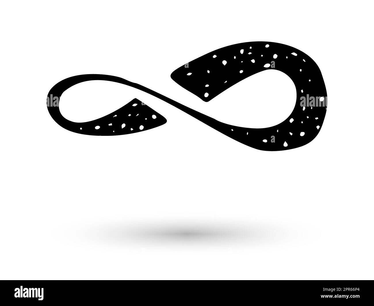 Infinity symbol hand drawn with ink brush. Thin line scribble icon ...