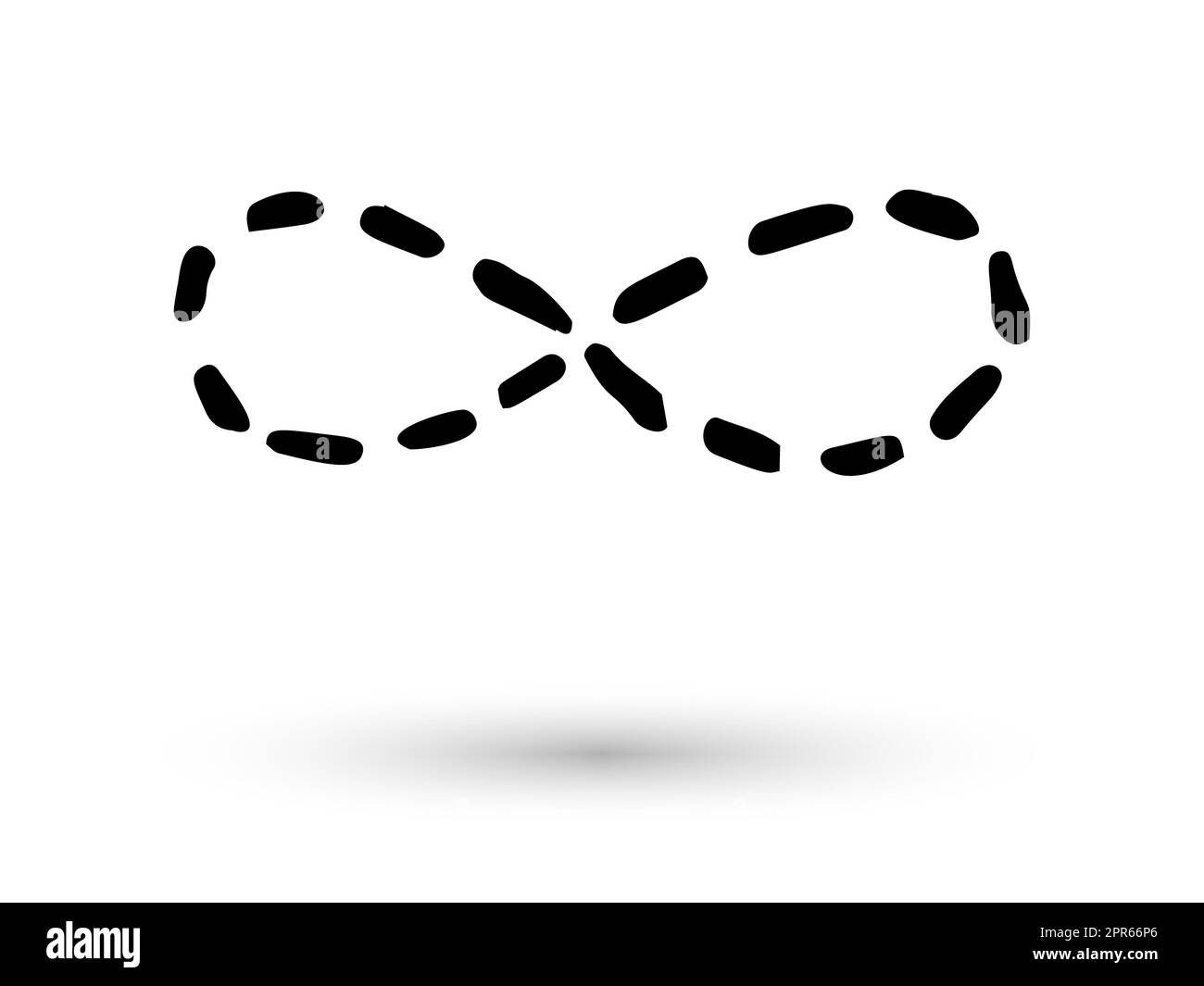 Infinity symbol hand drawn with ink brush. Thin line scribble icon ...