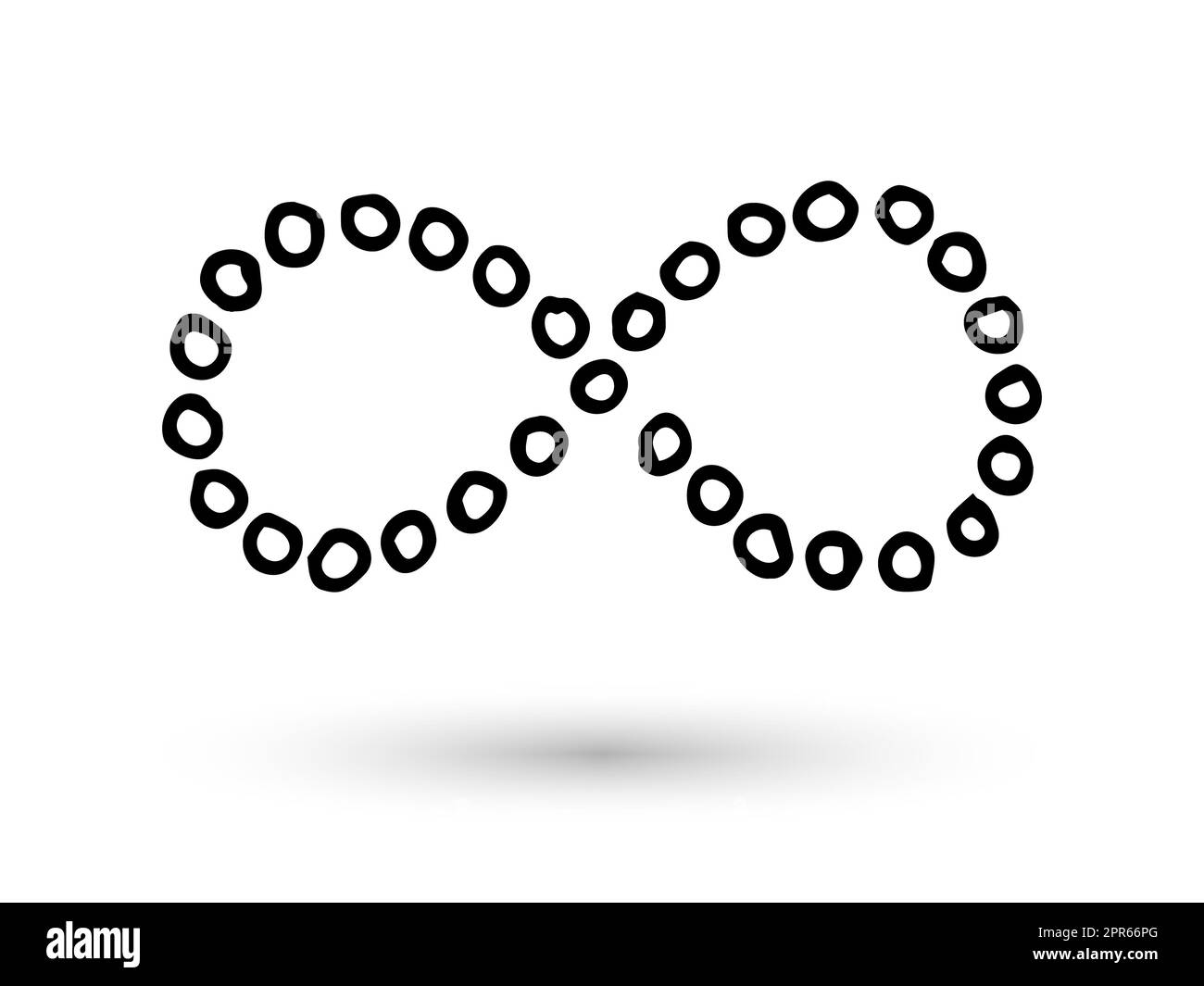Infinity symbol hand drawn with ink brush. Thin line scribble icon ...