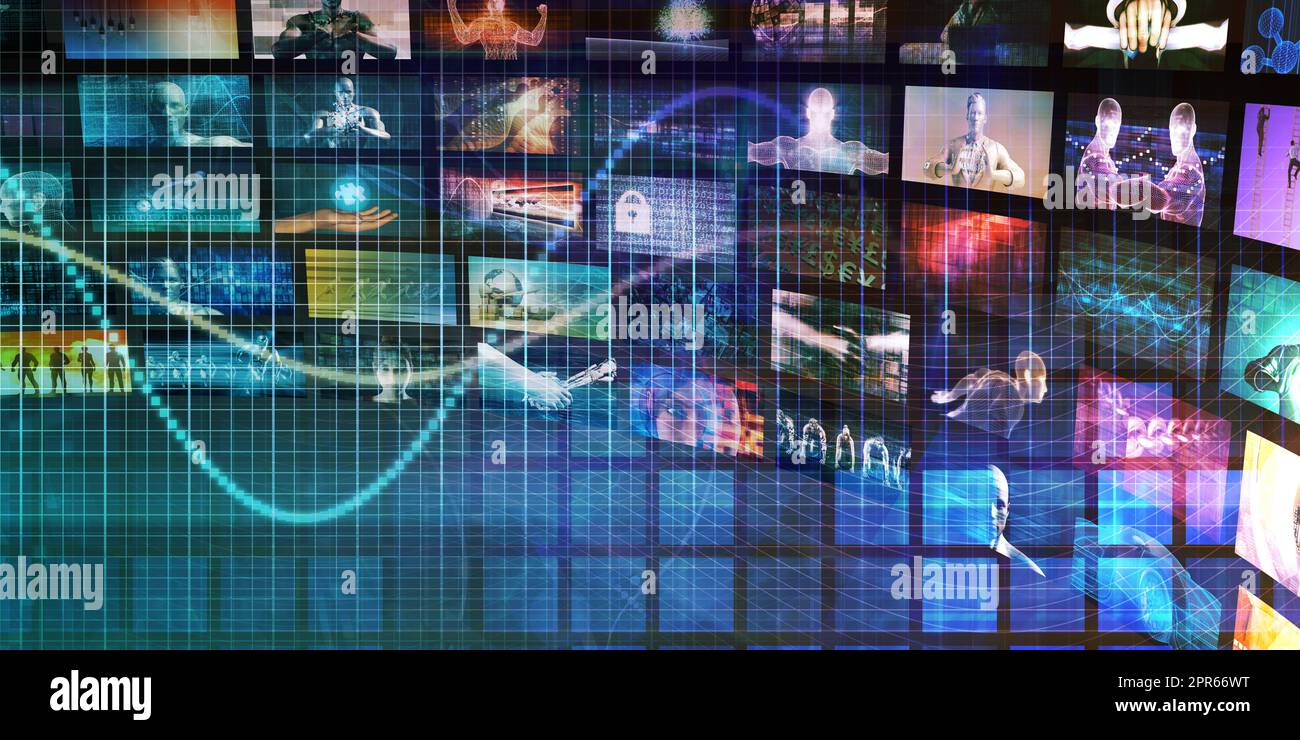 Entertainment Technology and Special Effects Game Design Art Stock ...