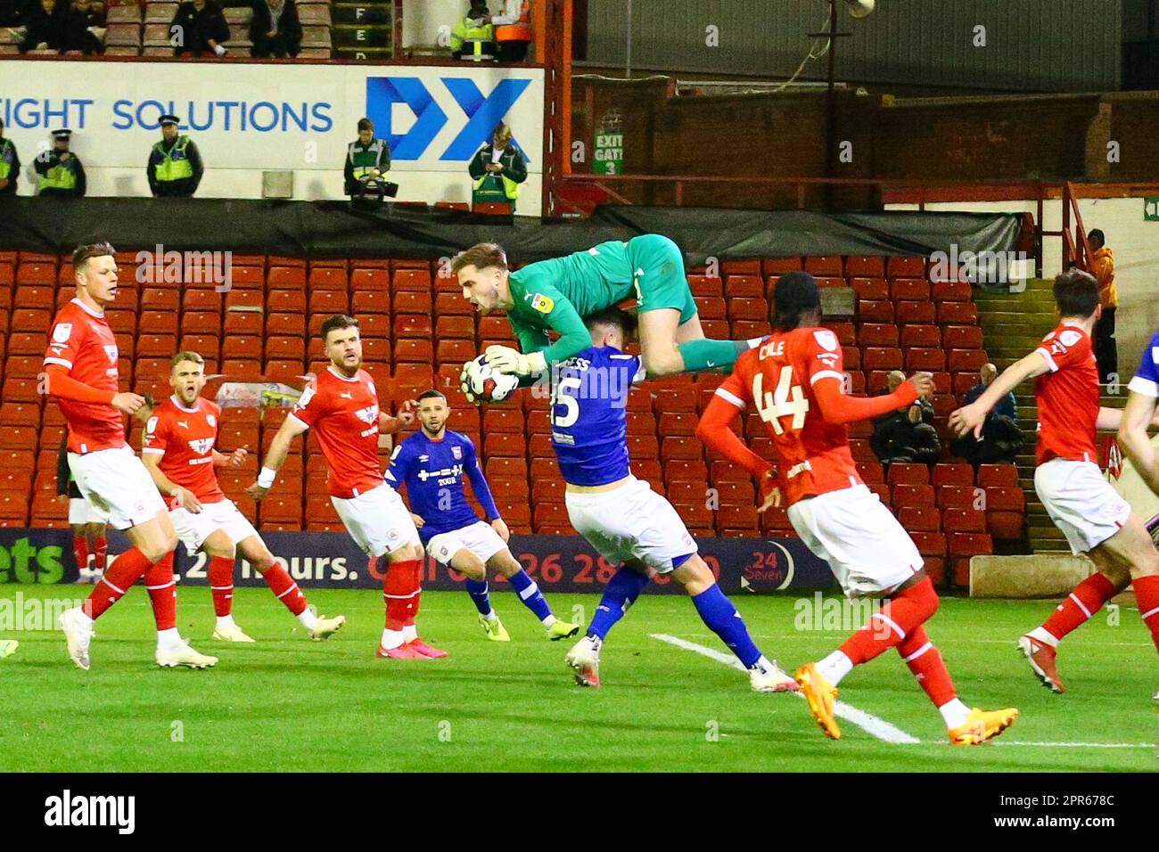 Oakwell Stadium, Barnsley, England - 25th April 2023 Harvey Isted ...