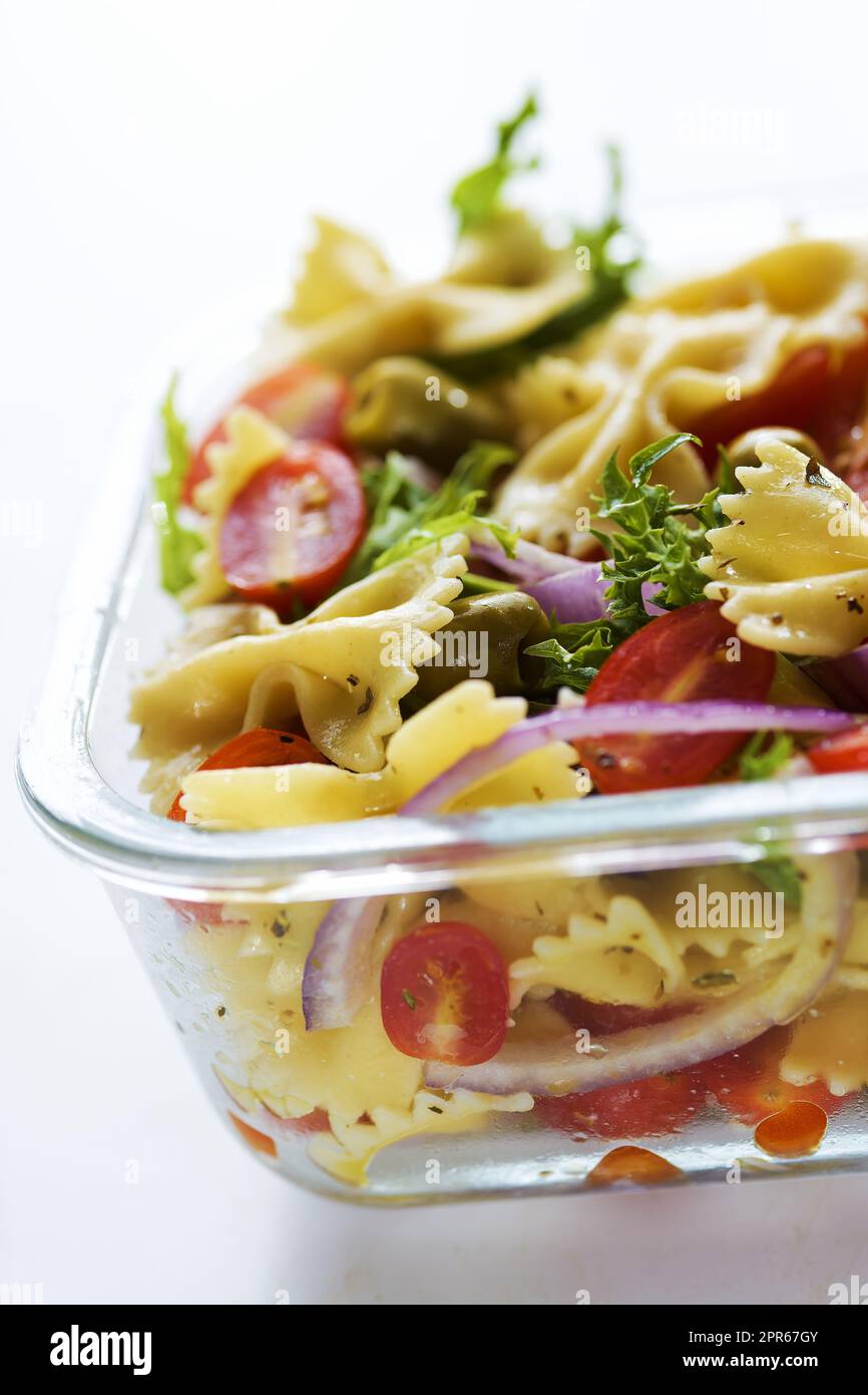tray of pasta salad Stock Photo - Alamy