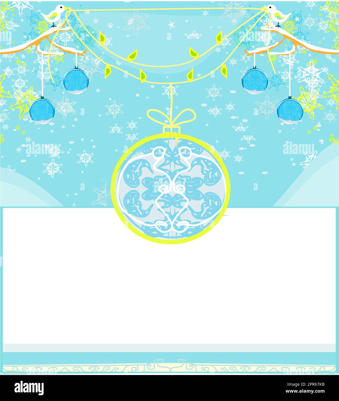 Christmas Framework style card Stock Photo - Alamy