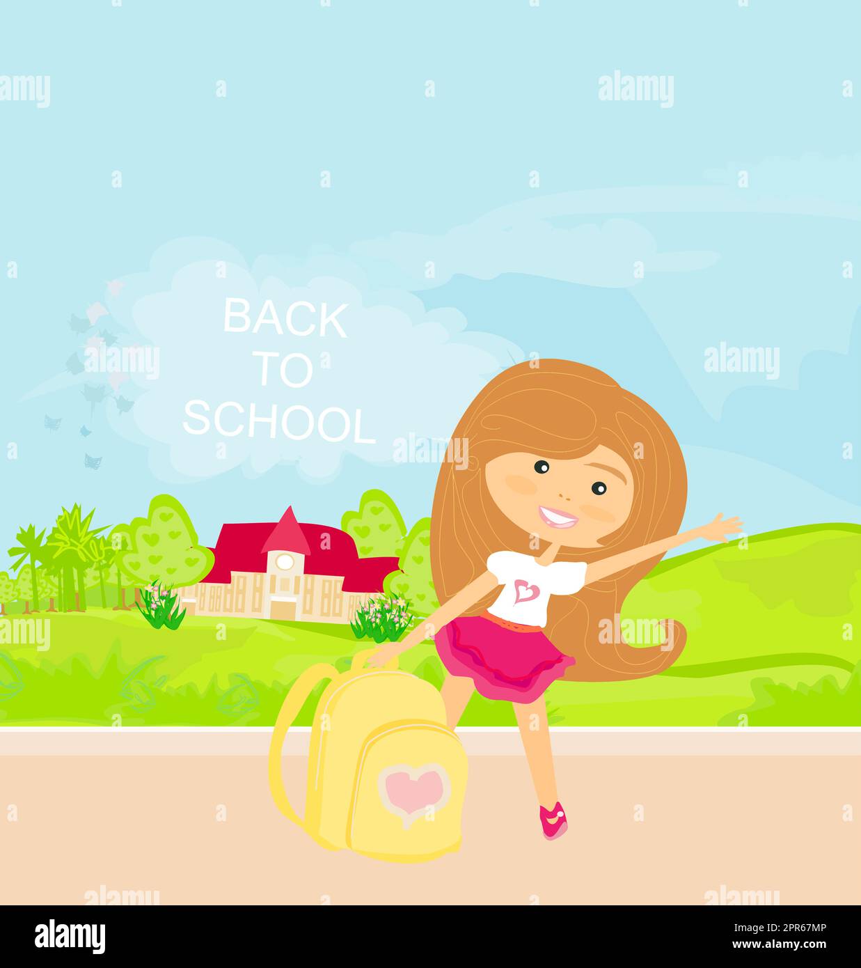 girl going to school Stock Photo - Alamy