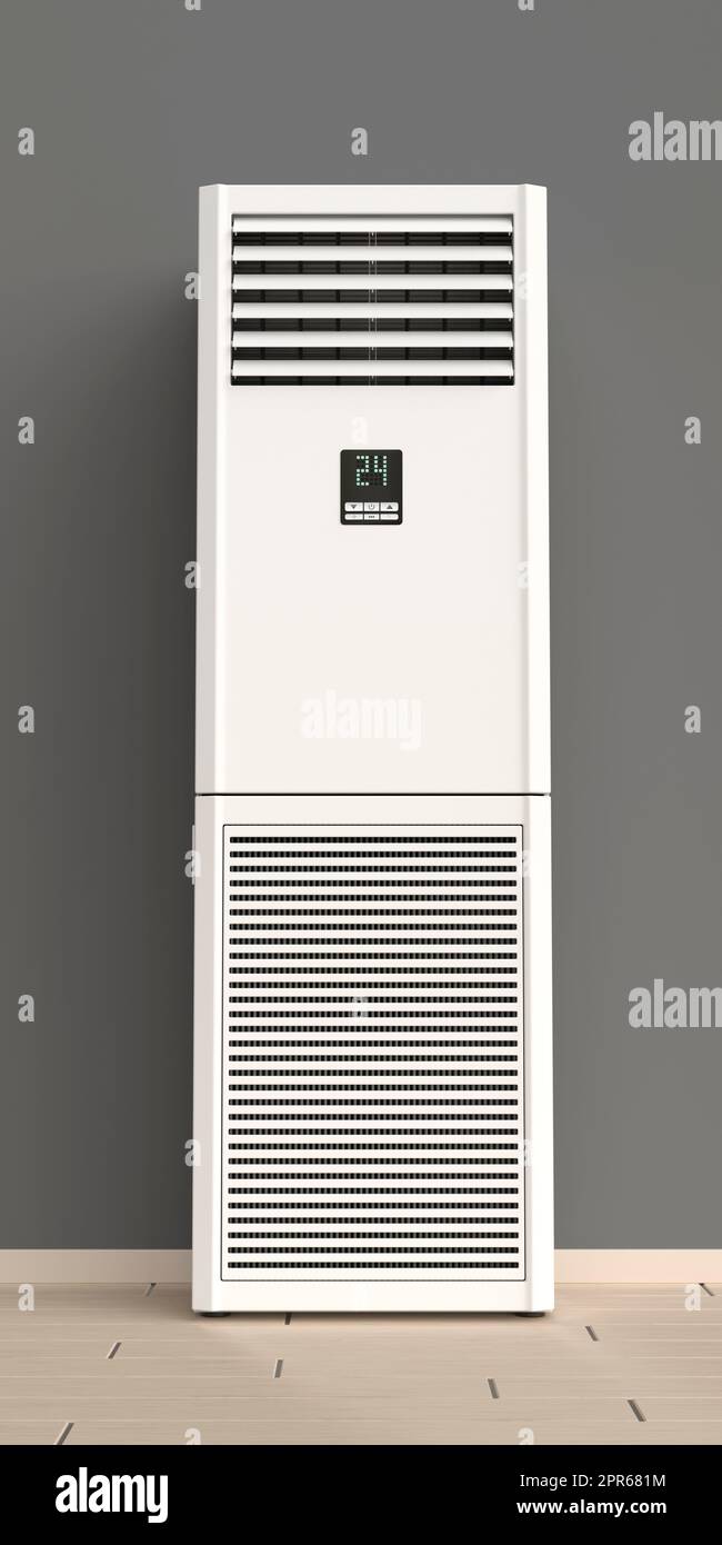 Floor standing air conditioner in the room, front view Stock Photo - Alamy