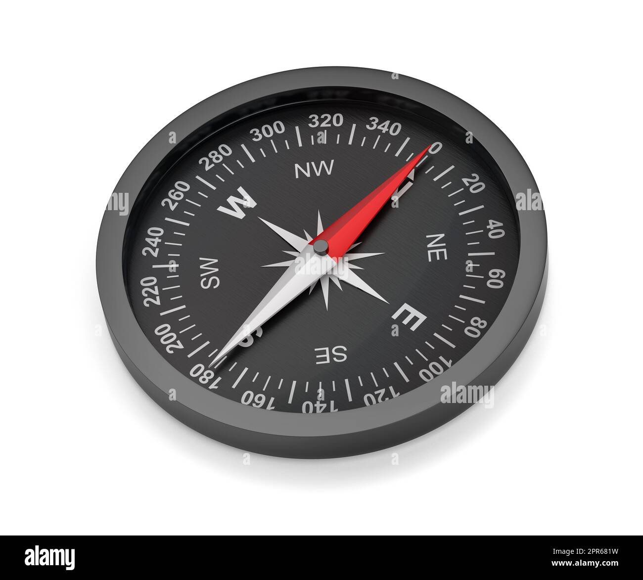 Modern compass on white background Stock Photo Alamy