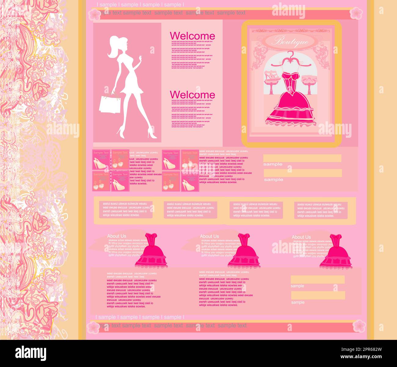 Fashion shopping Website template Stock Photo - Alamy