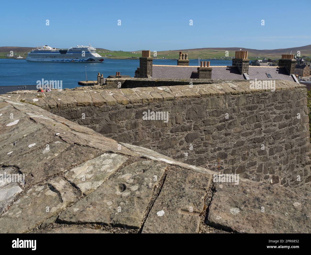 the shetland island with the city of Lerwick Stock Photo - Alamy