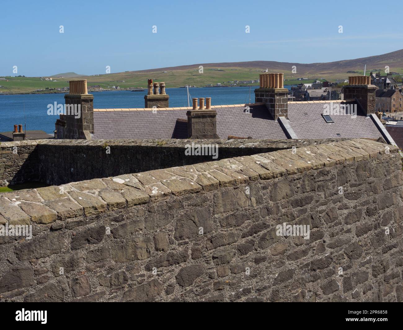 the shetland island with the city of Lerwick Stock Photo - Alamy