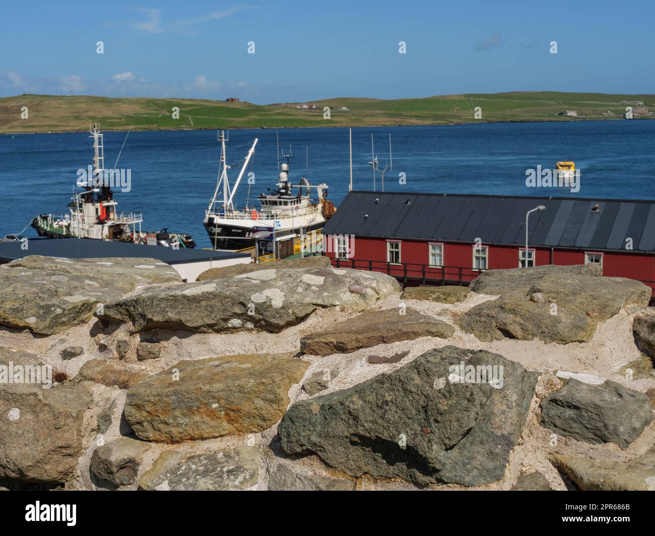 the shetland island with the city of Lerwick Stock Photo - Alamy