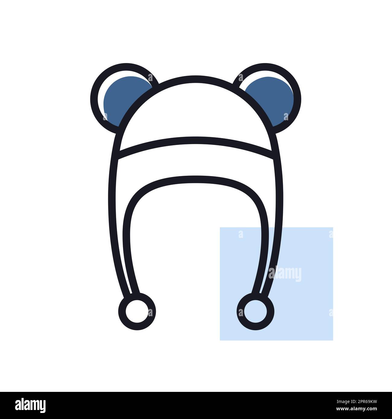 Baby hat with ears isolated vector icon. Graph symbol for children and ...