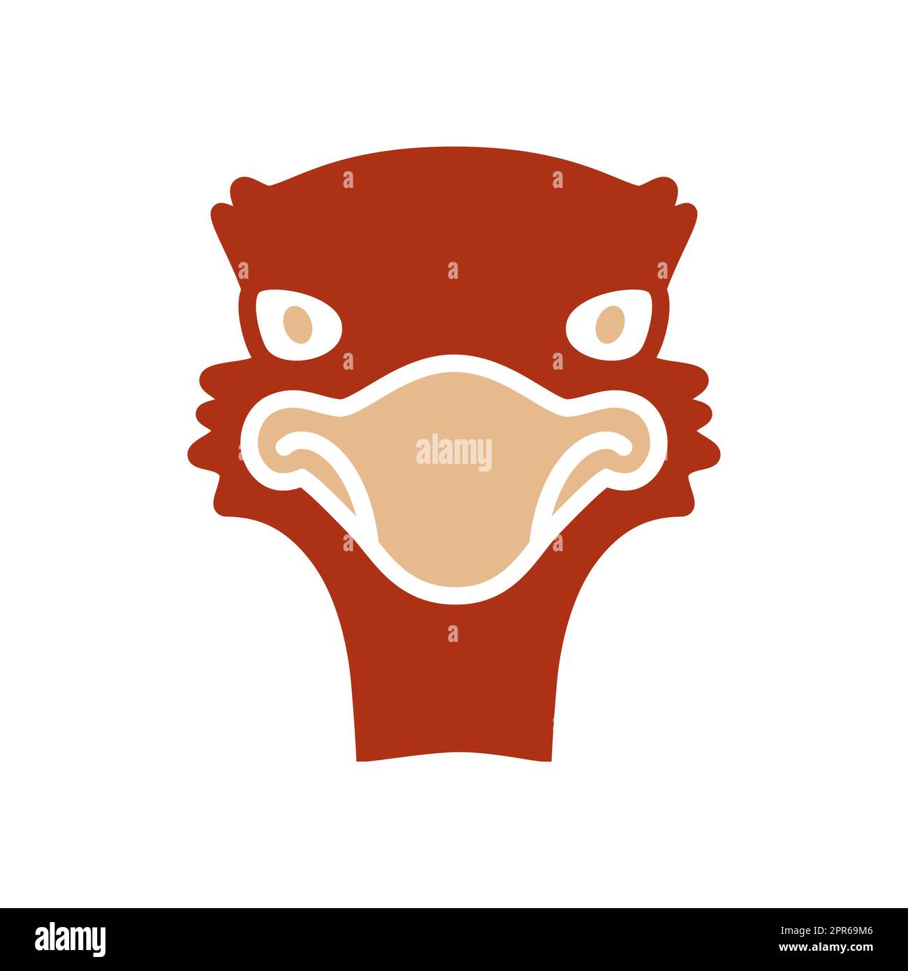 Ostrich glyph icon. Animal head vector. Agriculture sign. Graph symbol ...