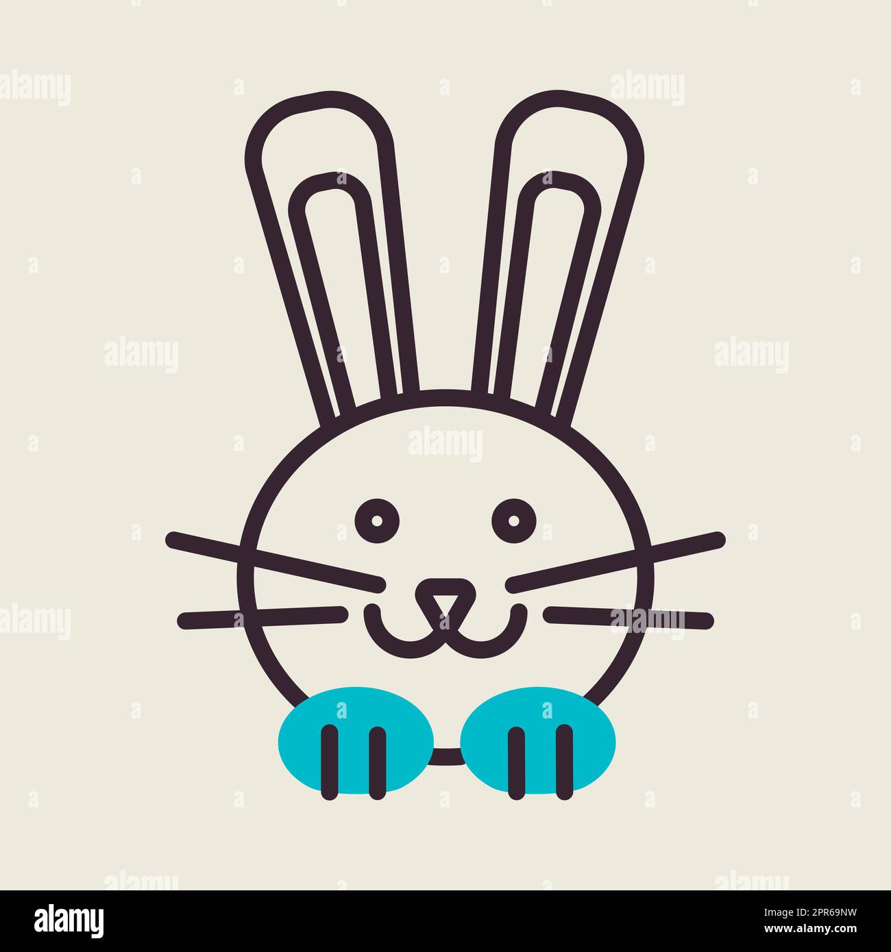Rabbit vector isolated icon. Pet animal sign. Graph symbol for pet and ...
