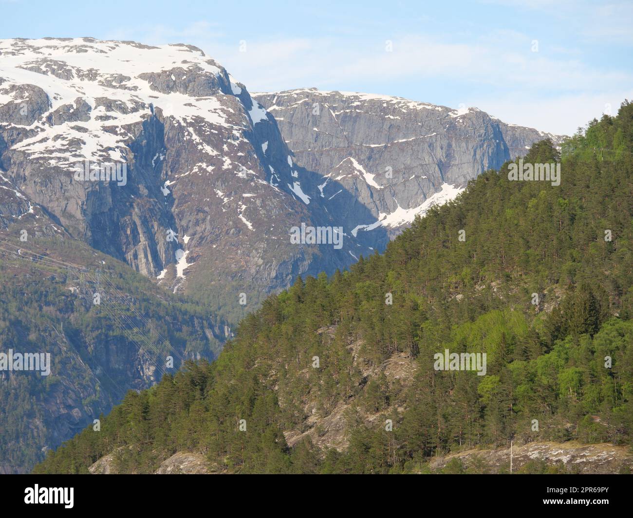 Eidfjord village and the hardangerfjord in norway Stock Photo - Alamy