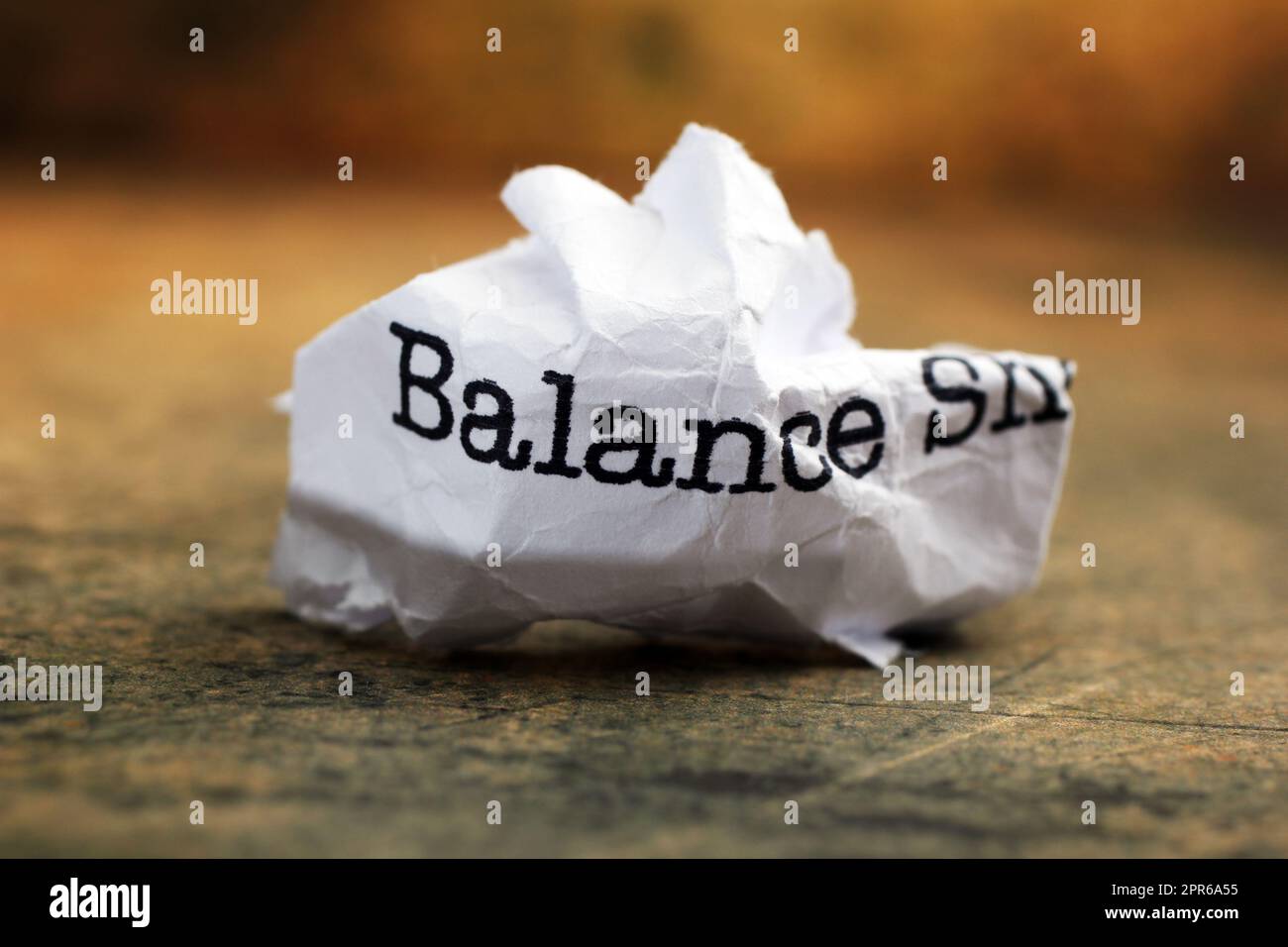 Balance crinkled paper Stock Photo - Alamy