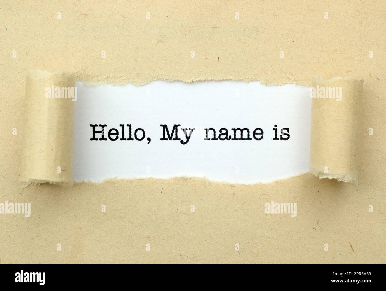 Hello, my name is Stock Photo - Alamy