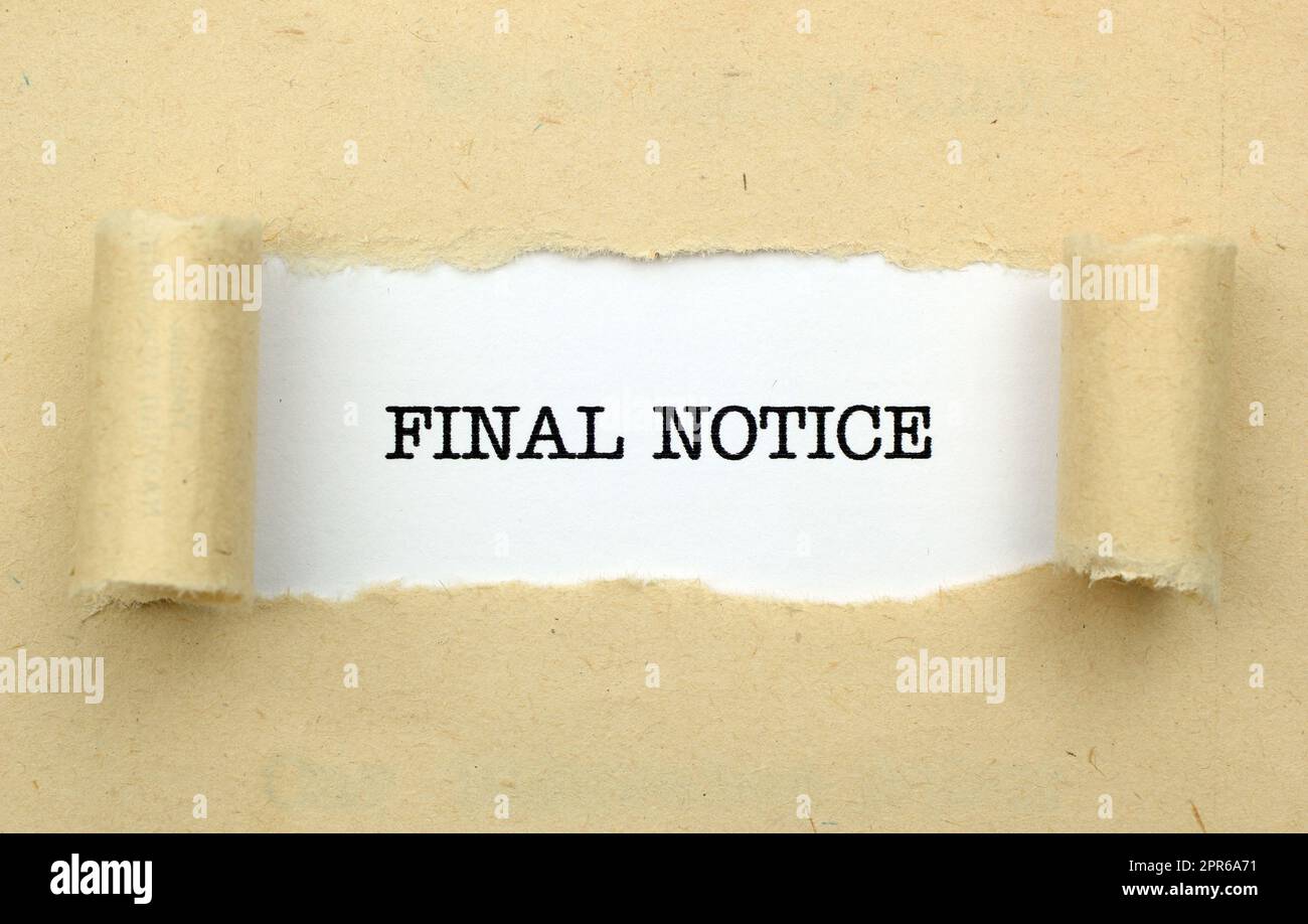 Notice delivery hi-res stock photography and images - Alamy