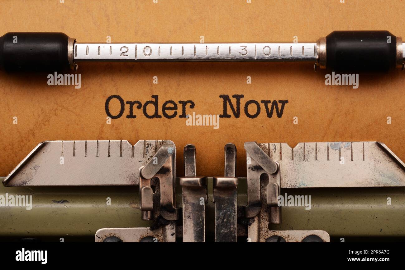 Order now hi-res stock photography and images - Alamy