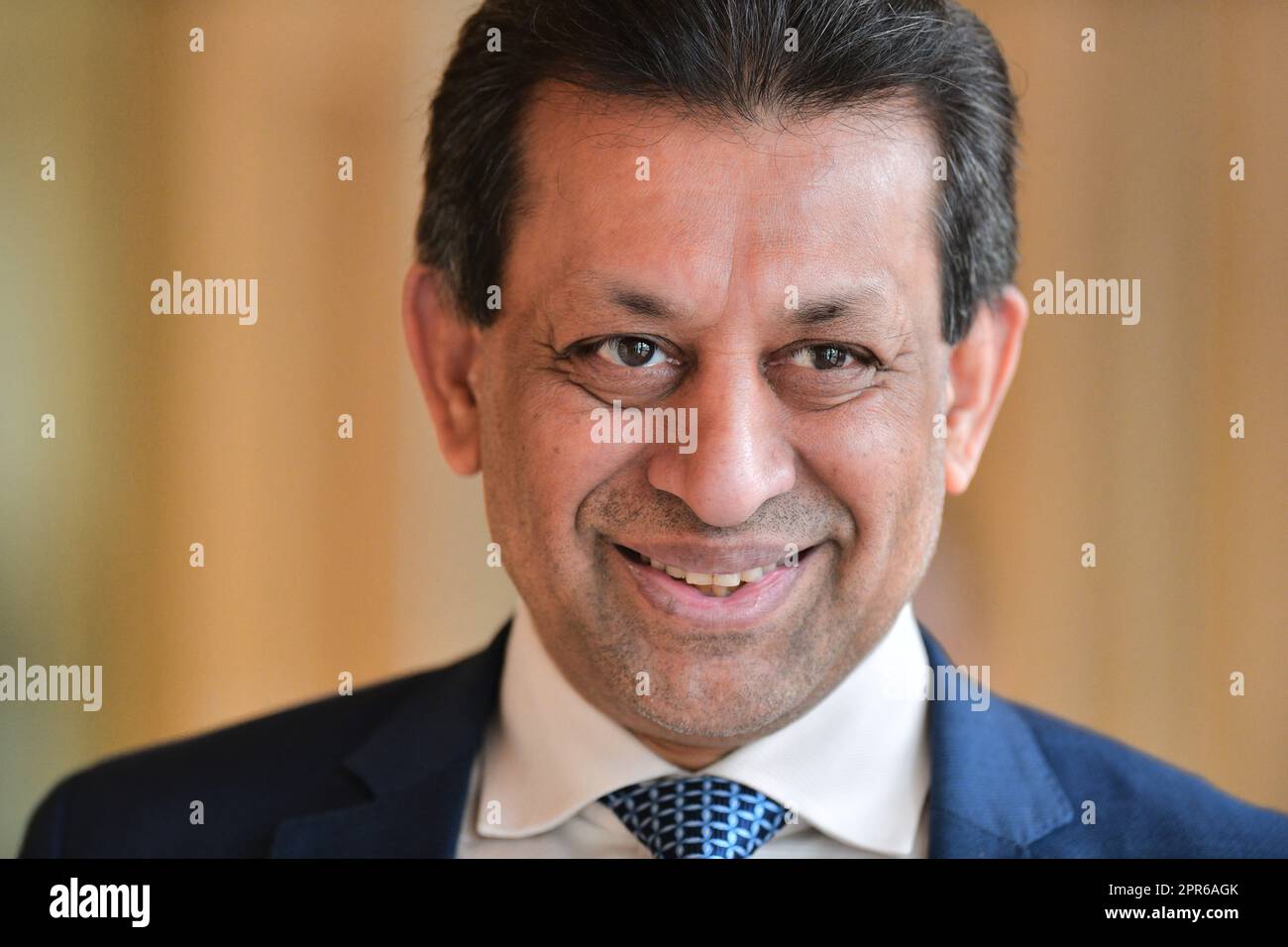 Edinburgh Scotland, UK 26 April 2023 Foysol Choudhury at the Scottish Parliament. credit sst ...