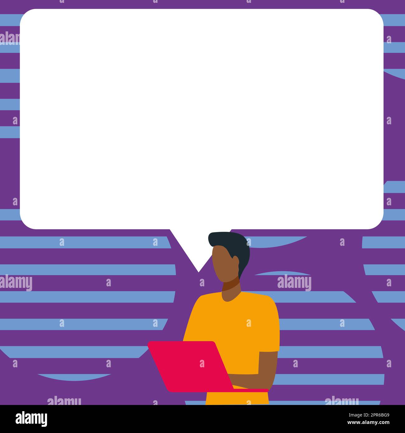 Drawing With Conversation Bubble Showing New Announcement. Speech ...