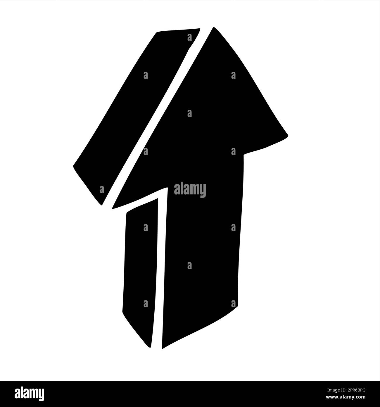 Doodle up arrow symbol hand drawn with thin line. Graphic design ...