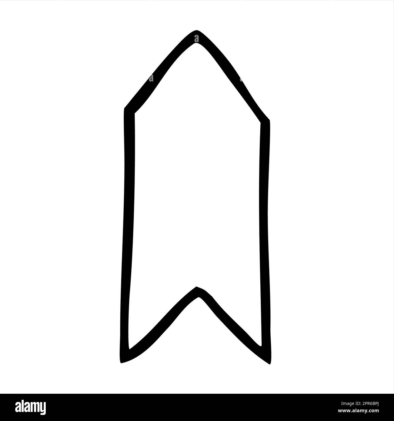 Doodle up arrow symbol hand drawn with thin line. Graphic design ...