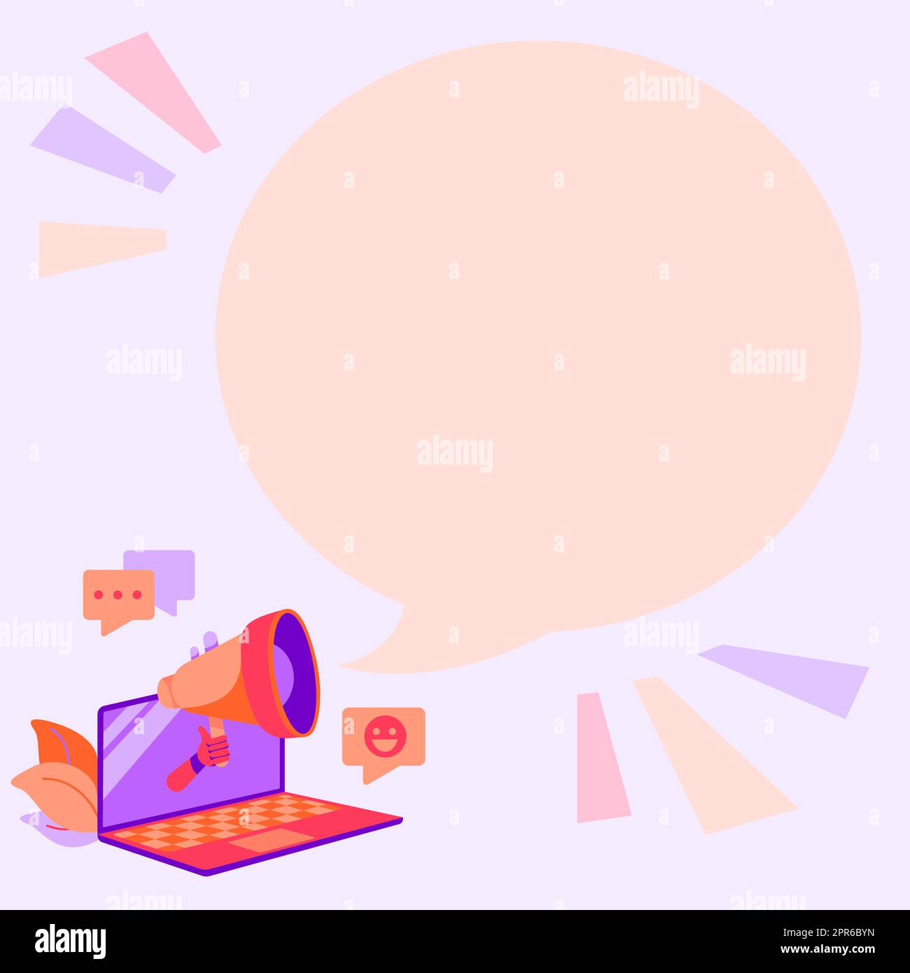 Laptop Drawing Sharing Happy Comments And Good Reactions At Chat Cloud ...