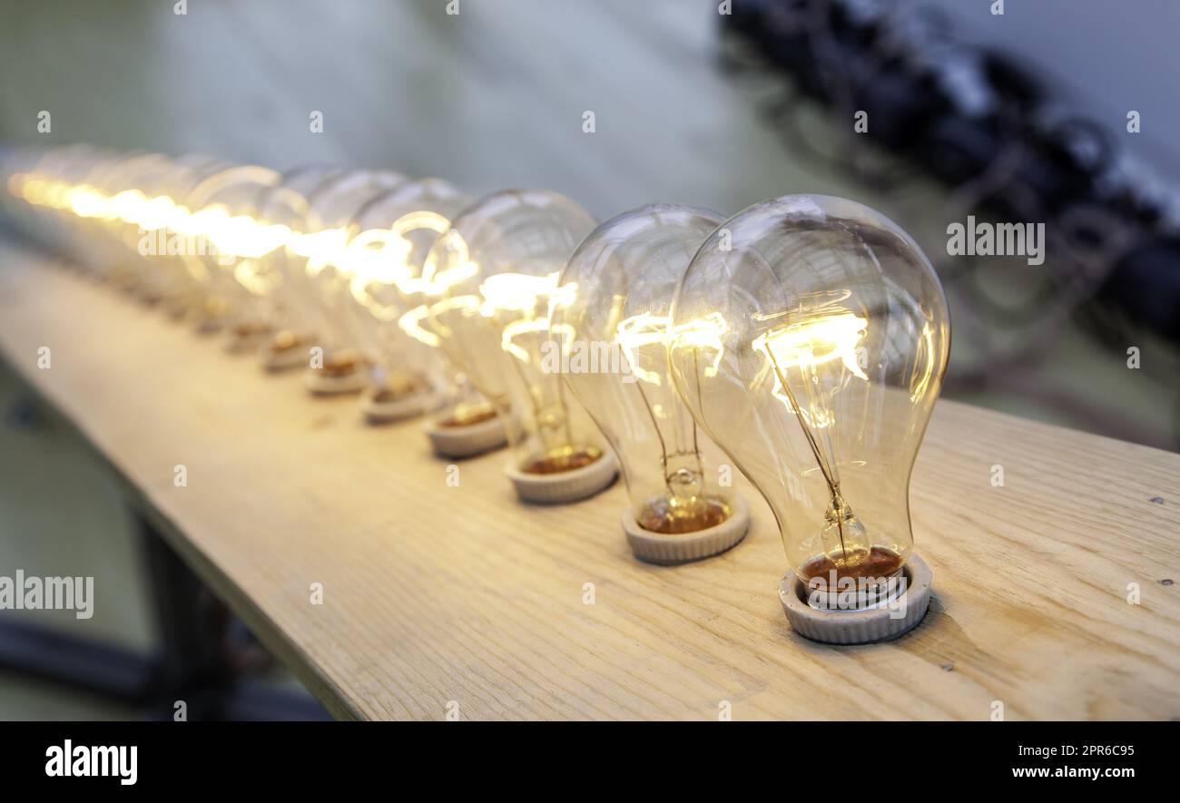 Glowing led light bulbs hi-res stock photography and images - Alamy