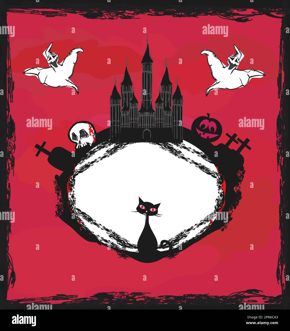 halloween invitation poster Stock Photo - Alamy