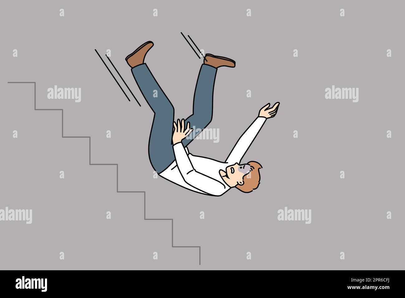 Man fall down stairs hi-res stock photography and images - Alamy