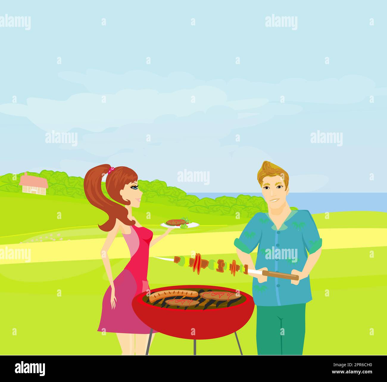 Child girl mom cooking fish hi-res stock photography and images - Alamy