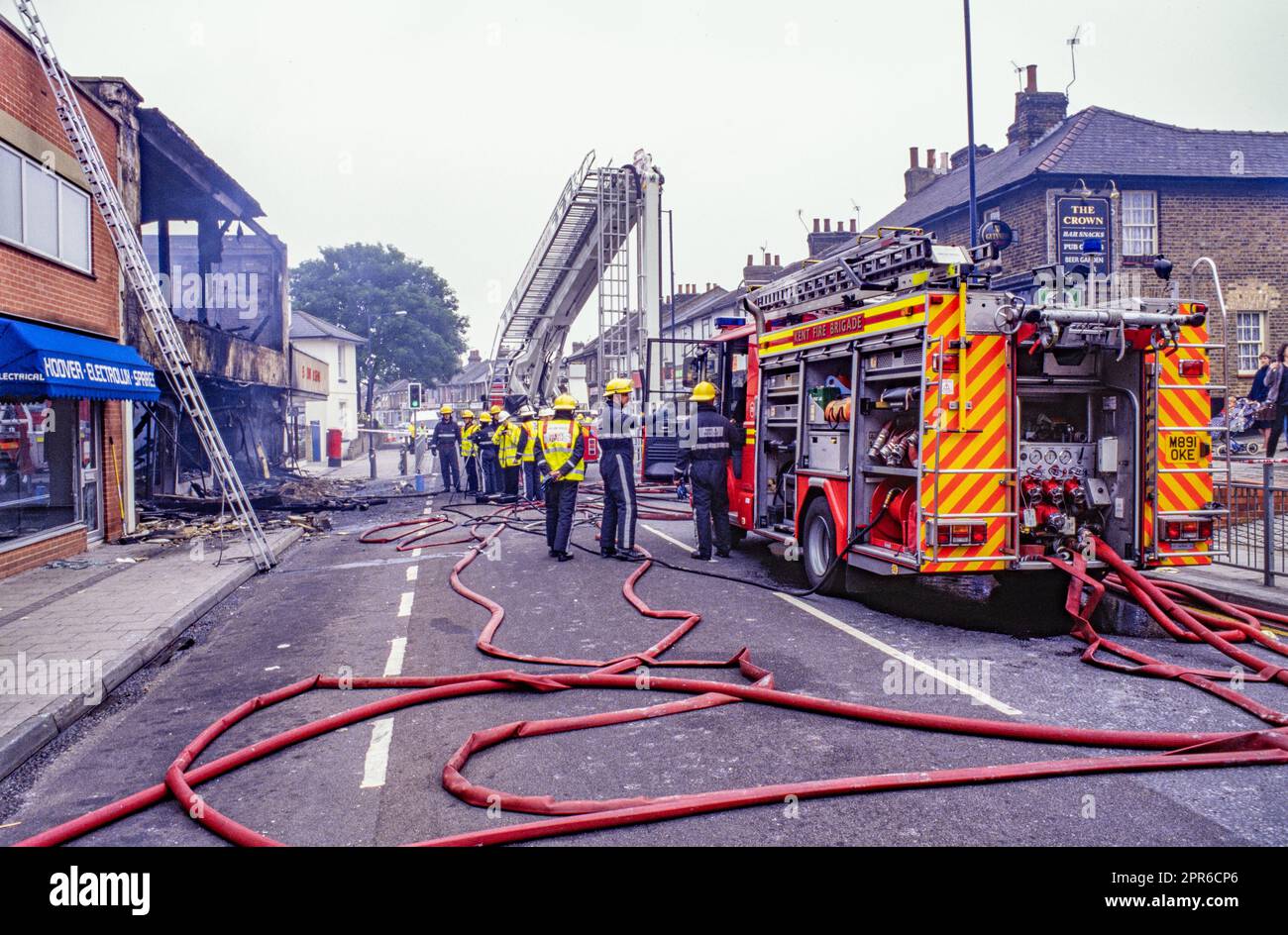 Fire engine in town hi-res stock photography and images - Alamy