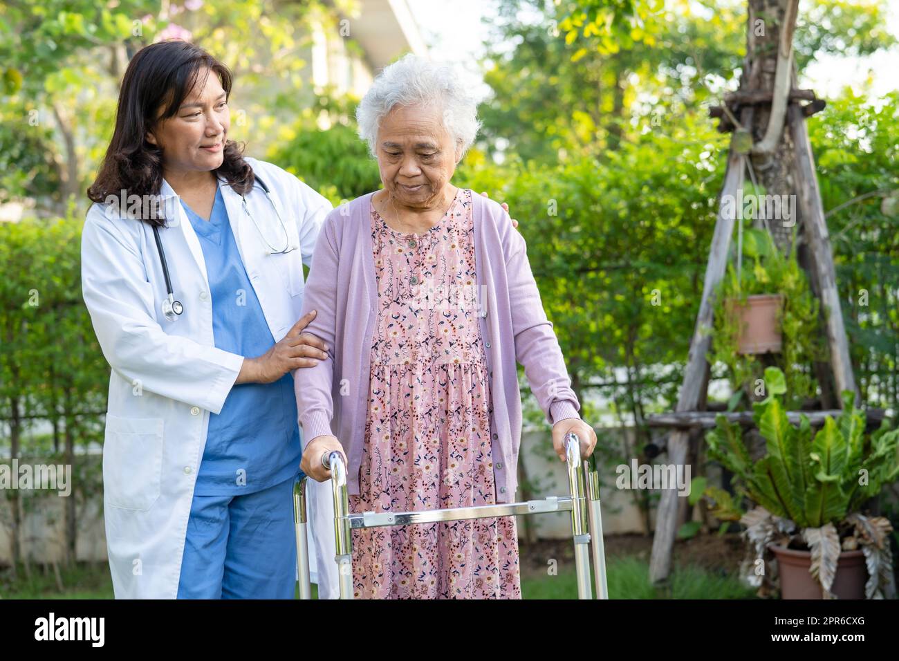 Old person walking frame hi-res stock photography and images - Alamy