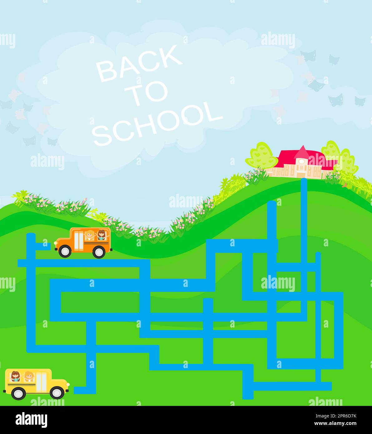 back to school - maze Stock Photo - Alamy
