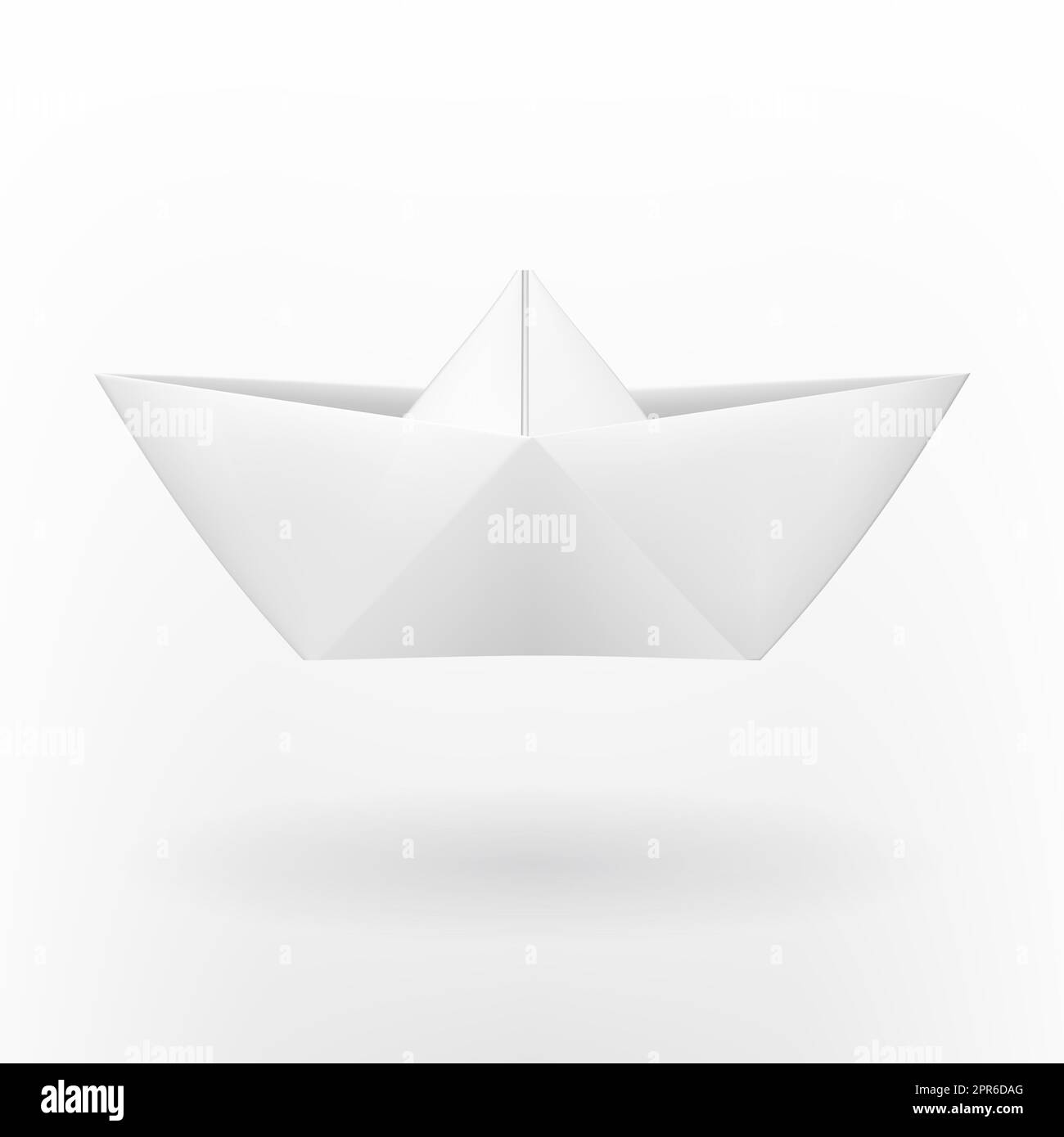 Paper boat, origami effect. Realistic vector illustration Stock Photo ...