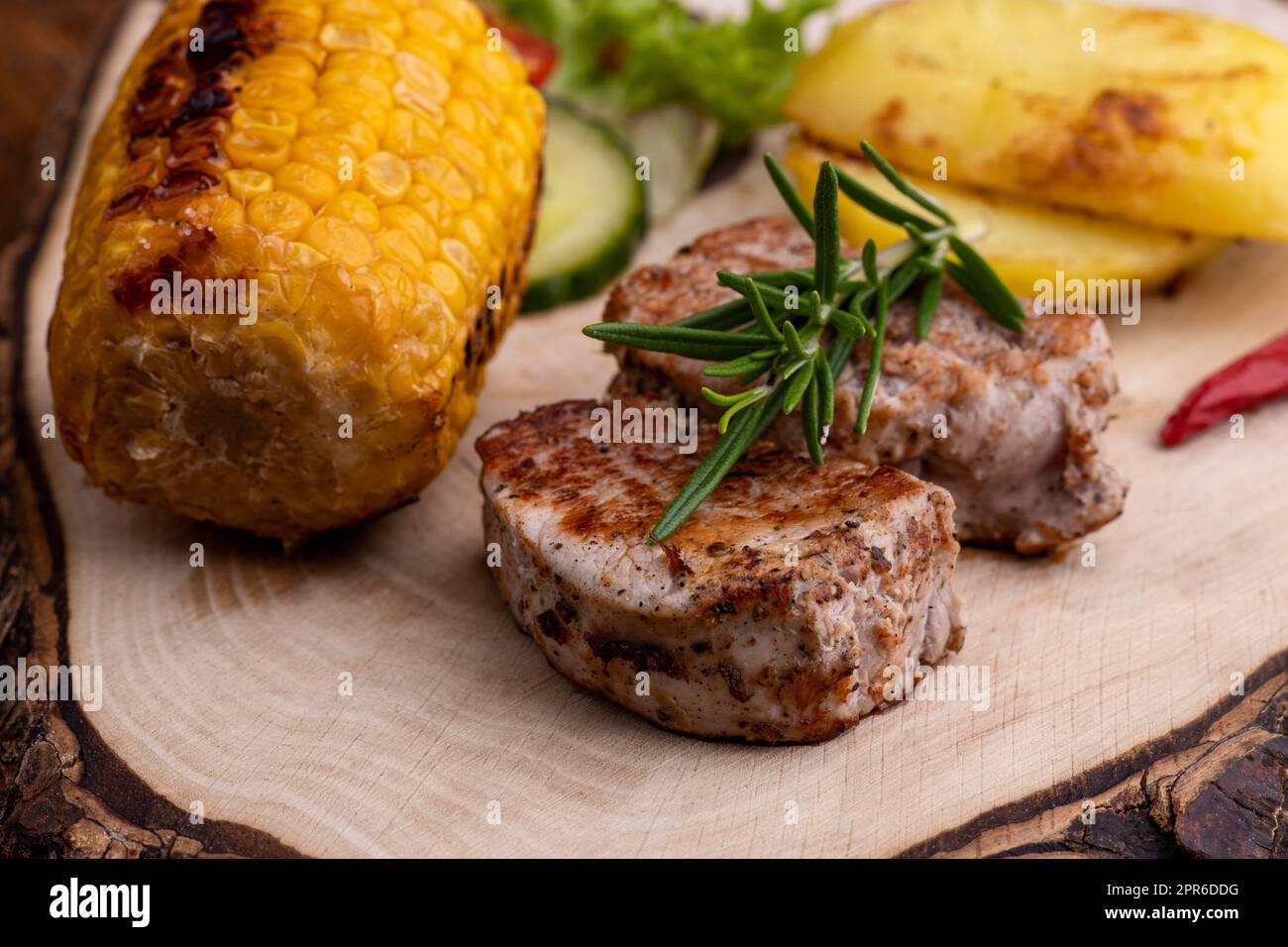 grilled pork fillet Stock Photo - Alamy