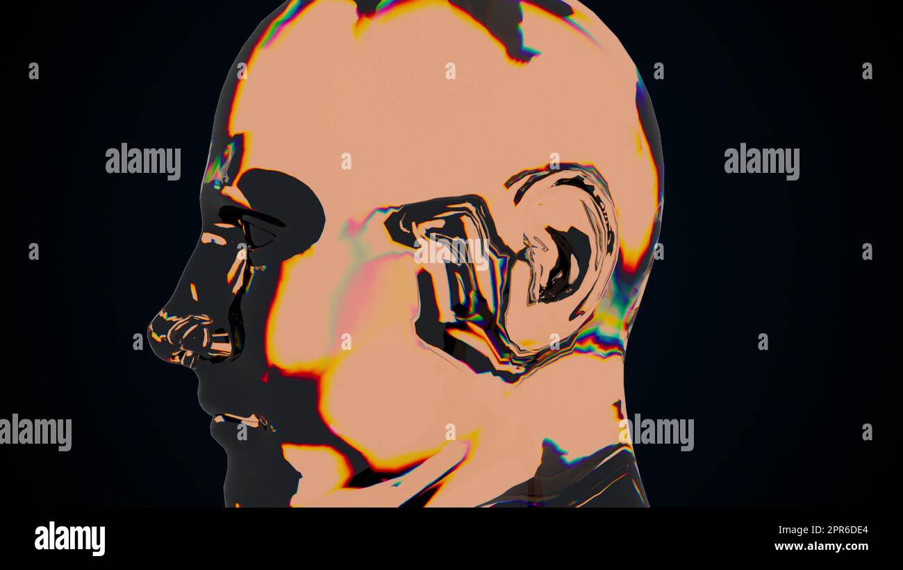 Glass human head Stock Photo - Alamy