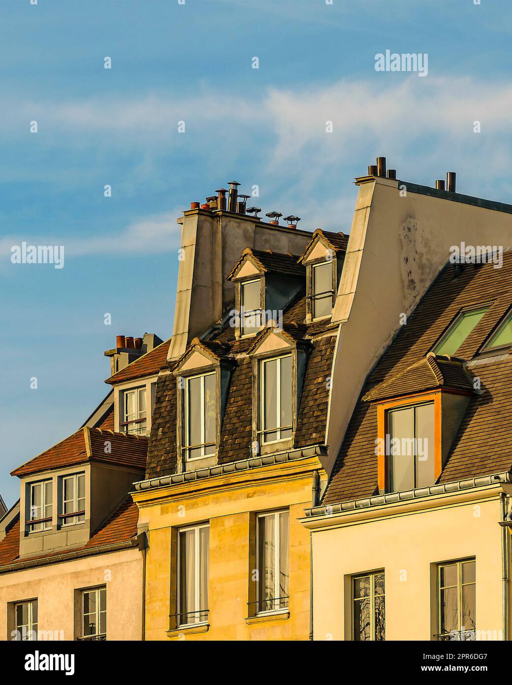 Exterior view old style apartments, paris city, france Stock Photo - Alamy