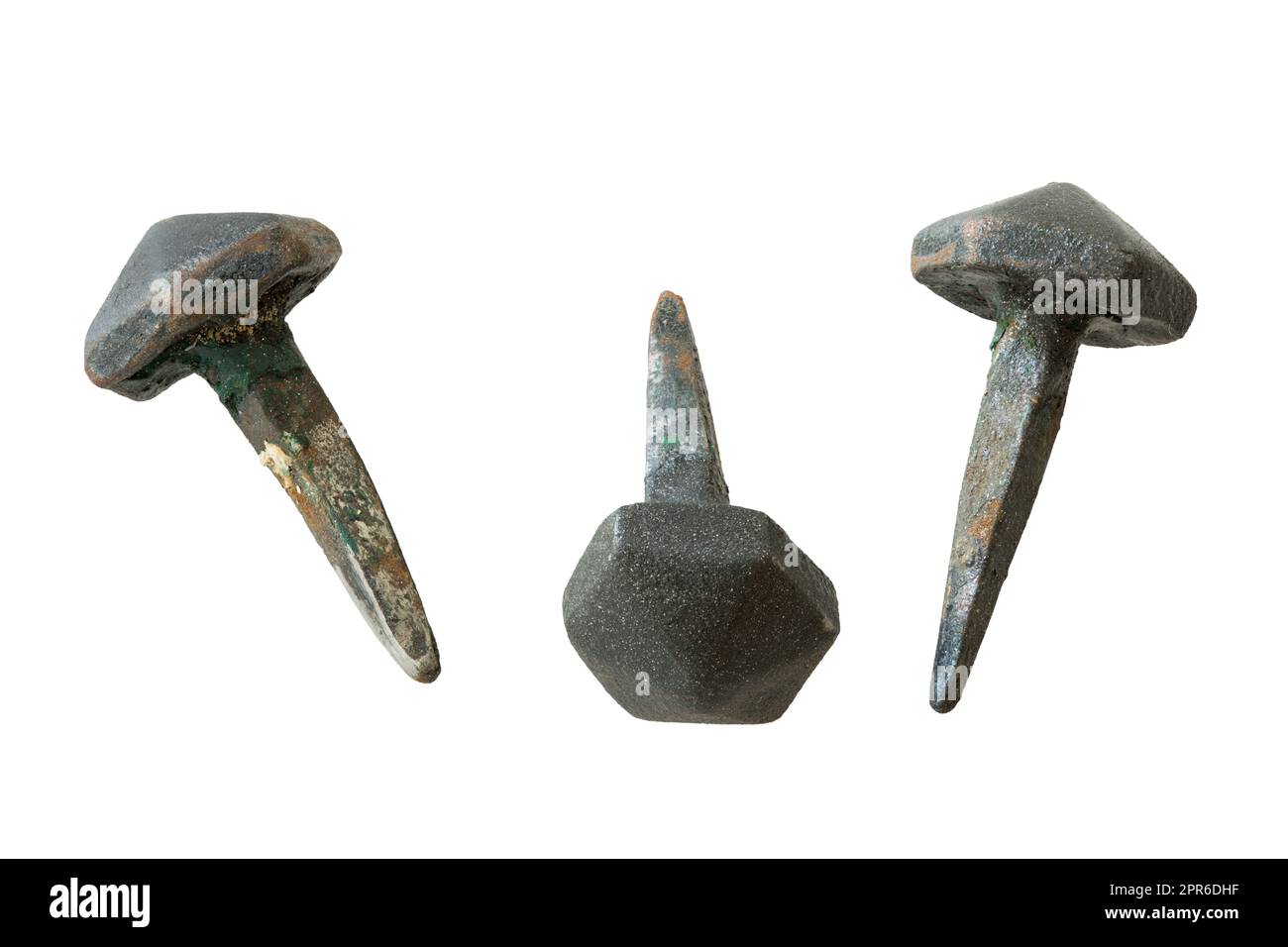 Handmade old and used nails Stock Photo - Alamy