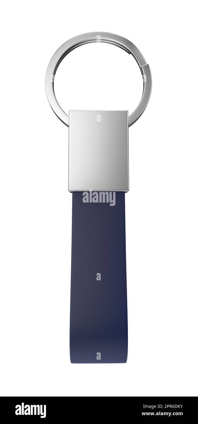 Leather keychain isolated on white background, front view Stock Photo ...