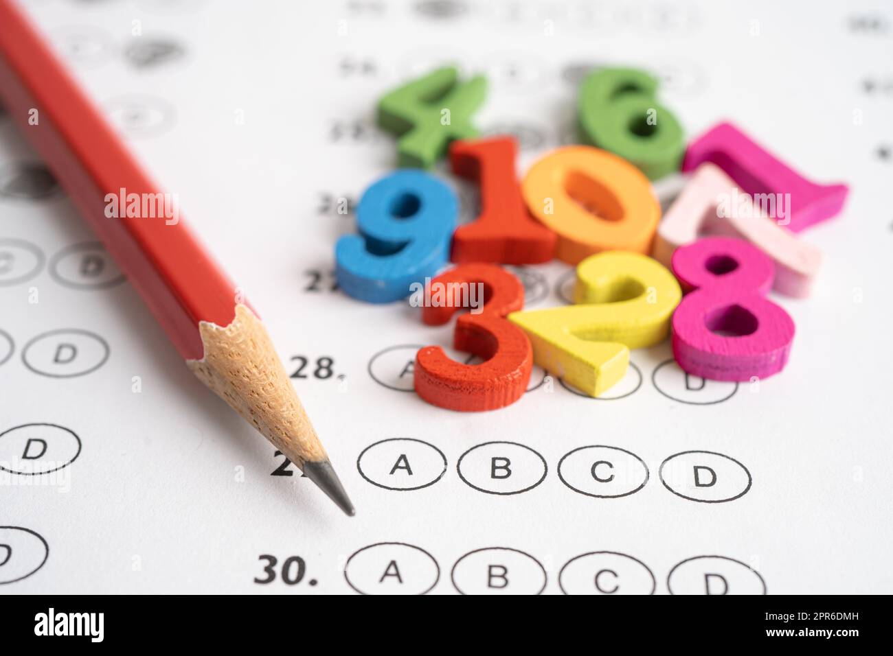 Math Number and pencil on Answer sheet, Education study mathematic ...
