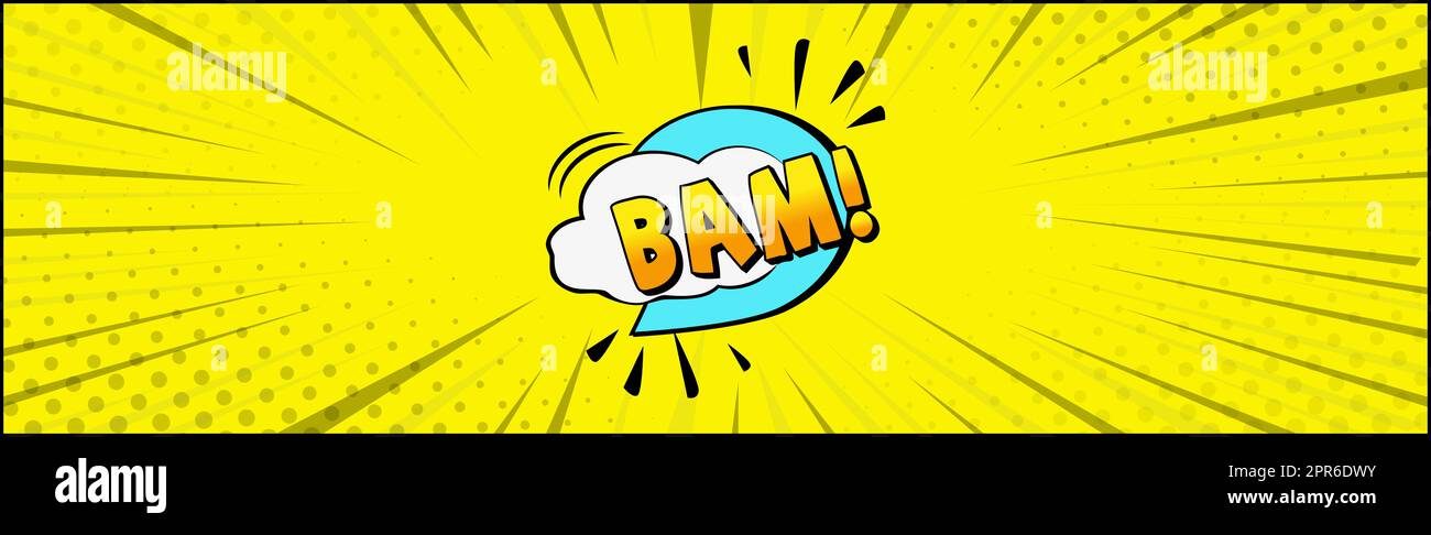 Comic lettering BAM on white background - Vector illustration Stock ...