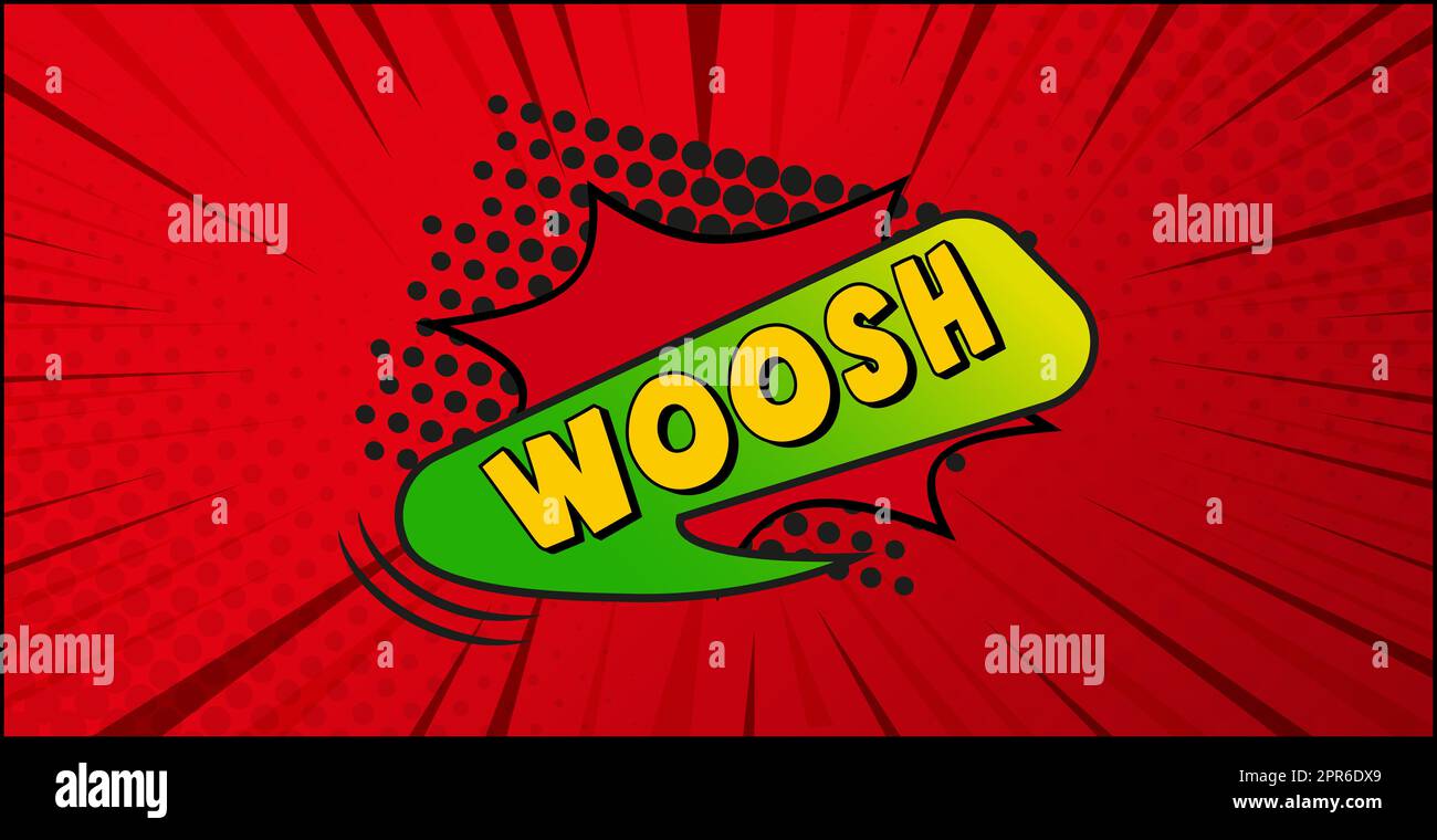 Comic lettering WOOSH on white background - Vector illustration Stock ...
