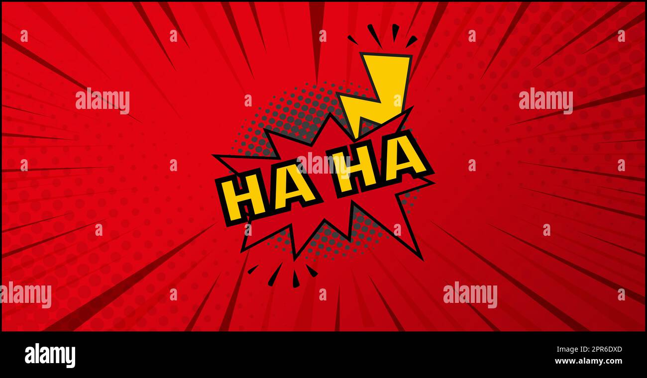 Comic lettering HA-HA on white background - Vector illustration Stock ...
