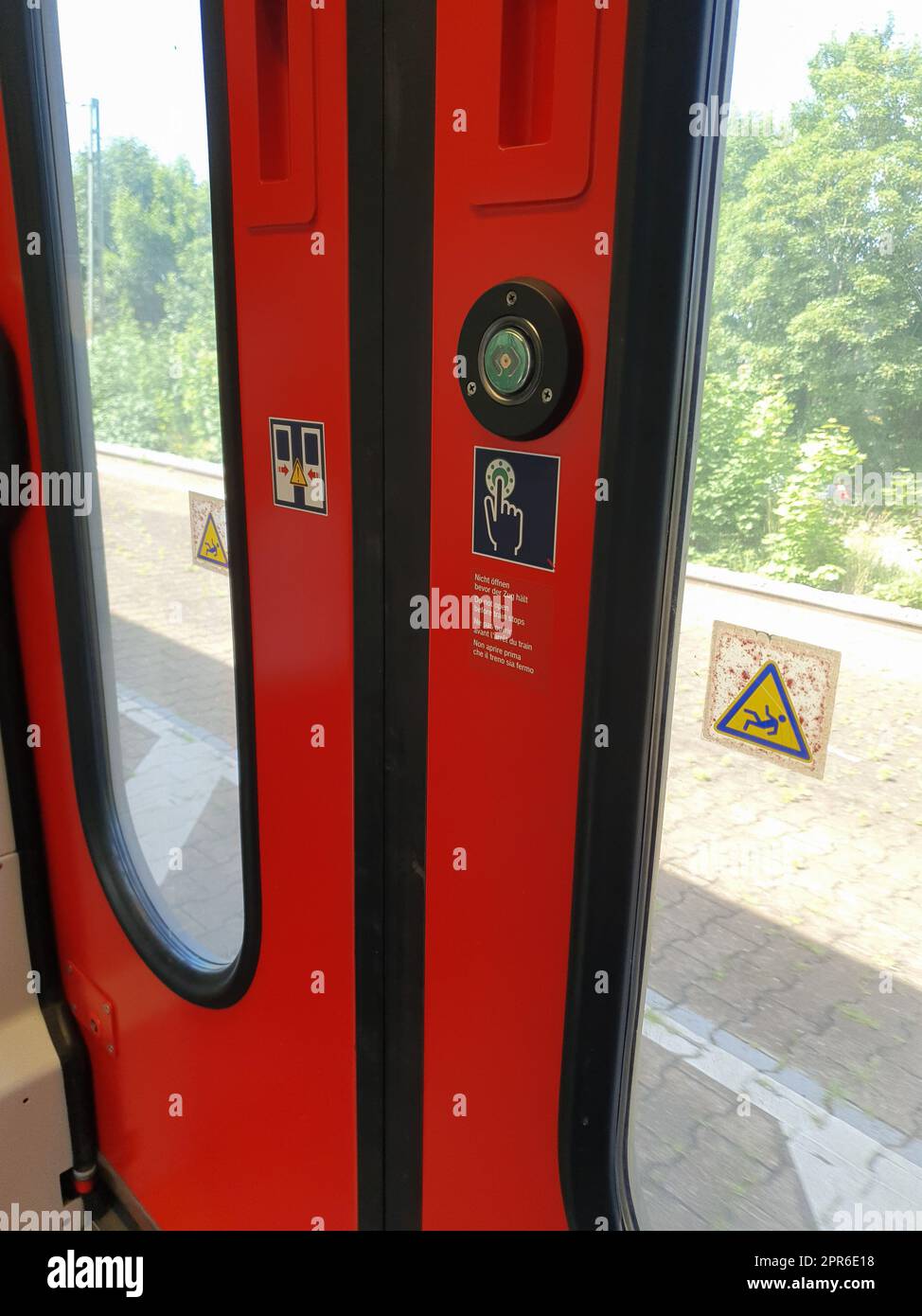 German train door Stock Photo - Alamy
