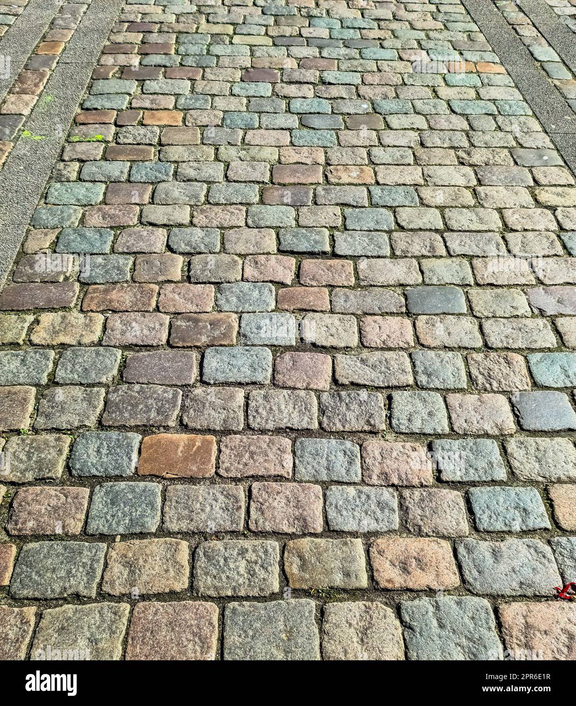 Old historical cobblestone roads and walkways all over europe Stock ...