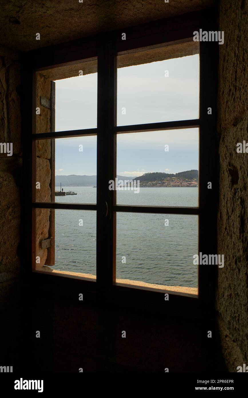 Scenic view from window sea hi-res stock photography and images - Alamy