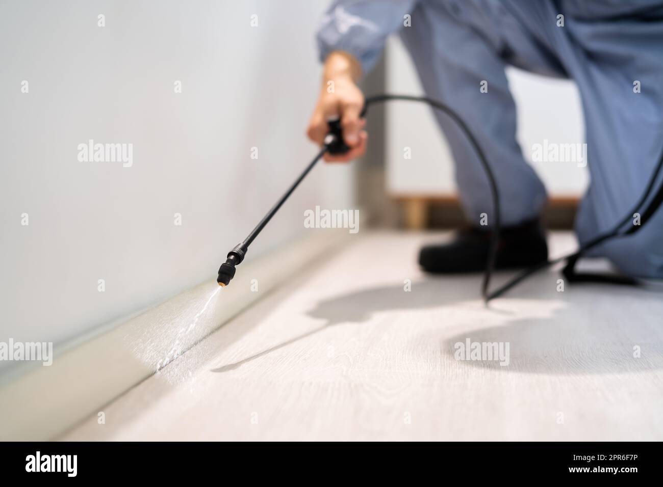 Pest Control Exterminator Man Spraying Pesticide Stock Photo - Alamy