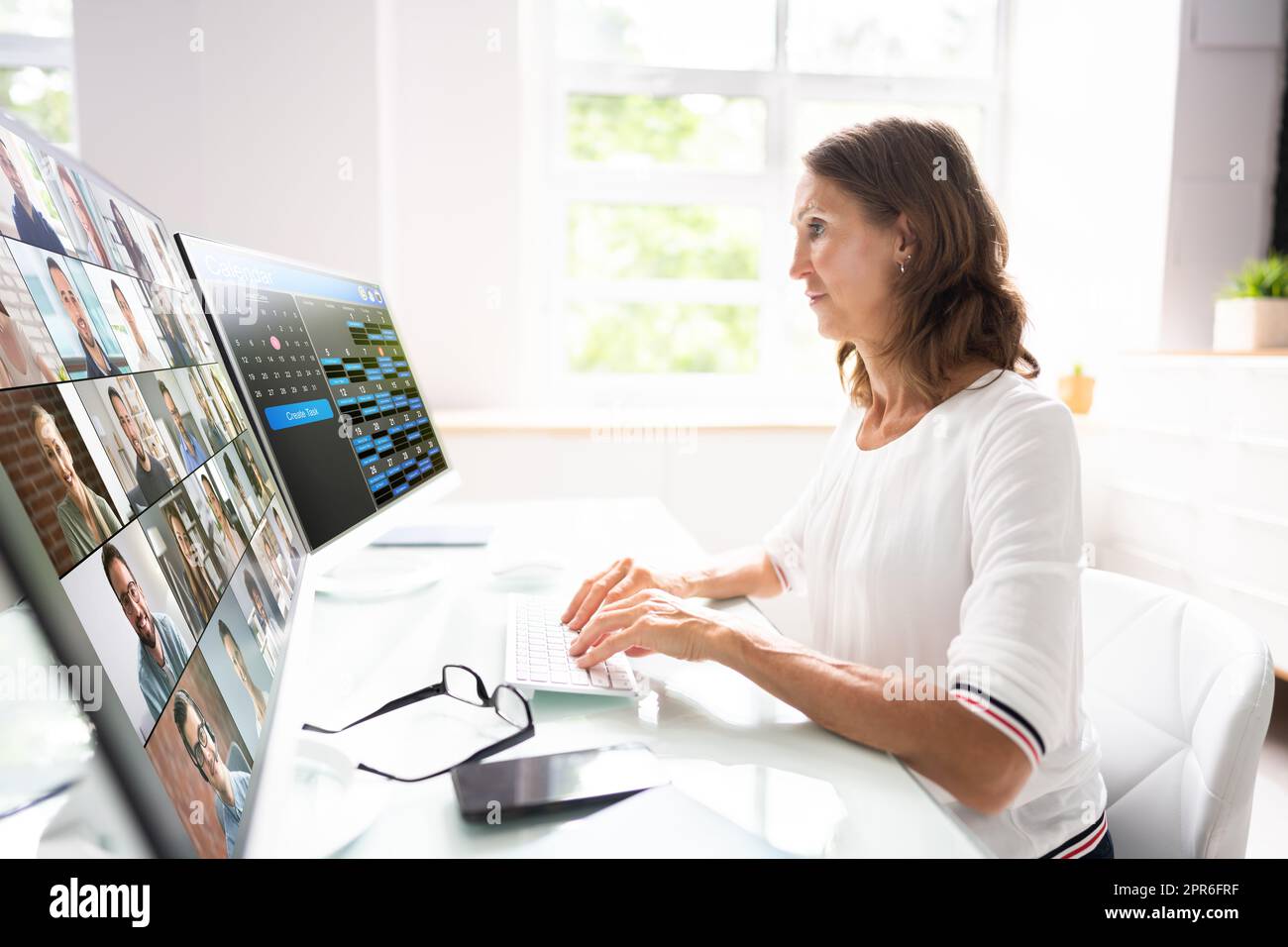 Online Video Interview Stock Photo - Alamy